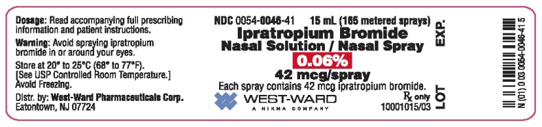 NDC 00054-0046 Ipratropium Bromide 42 ug/1 Details | HelloPharmacist