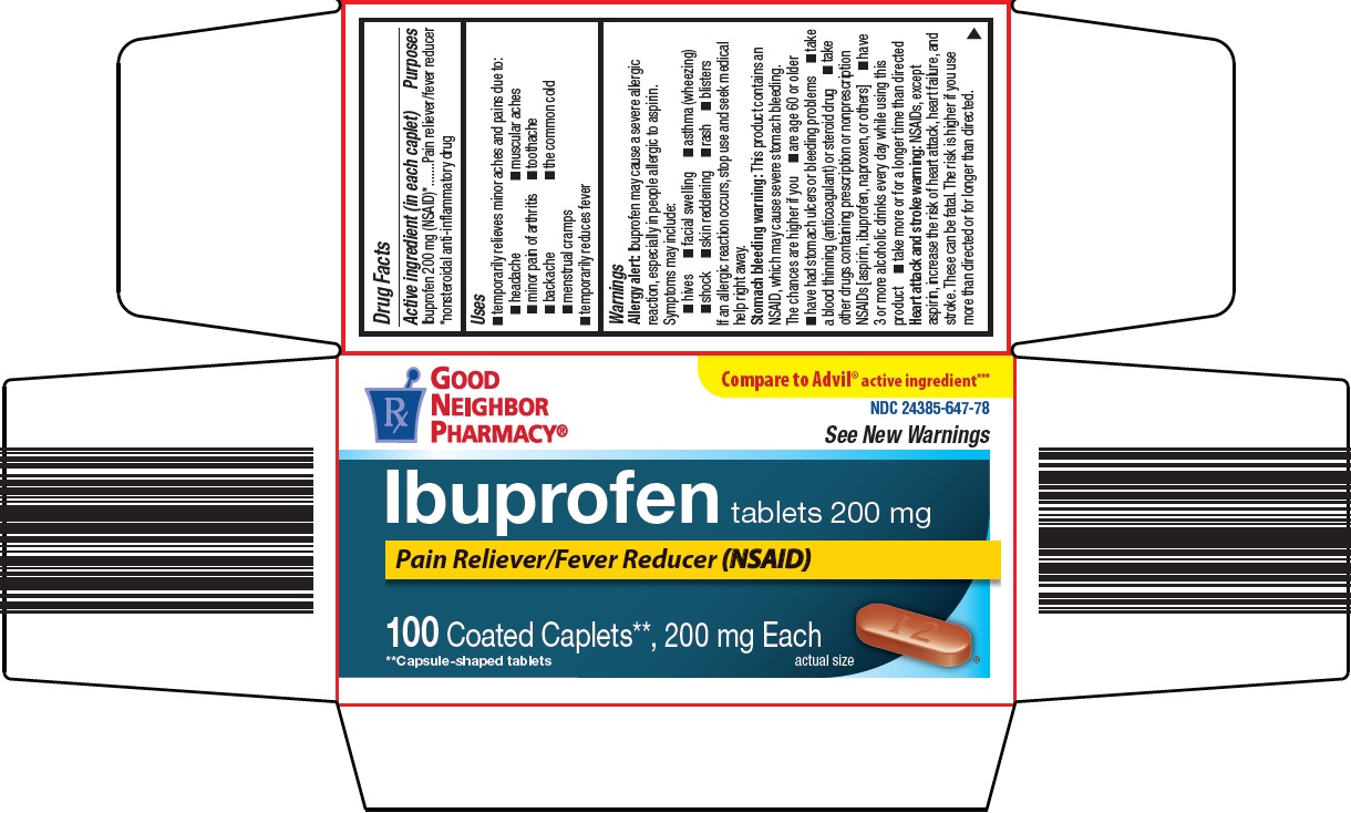 NDC 24385-0647-71 good neighbor pharmacy ibuprofen 200 mg/1 Details ...