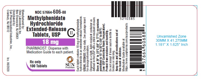 NDC 57664-0606-88 Methylphenidate Hydrochloride 18 mg/1 Details ...