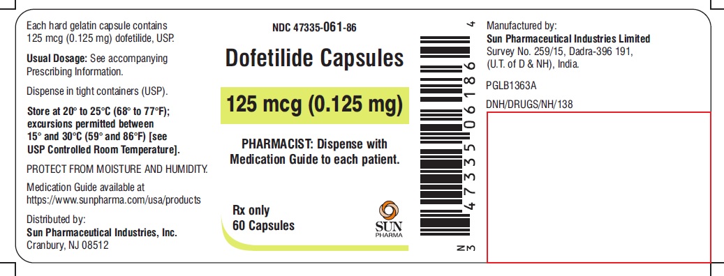 NDC 47335-0063-86 DOFETILIDE 0.5 mg/1 Details | HelloPharmacist