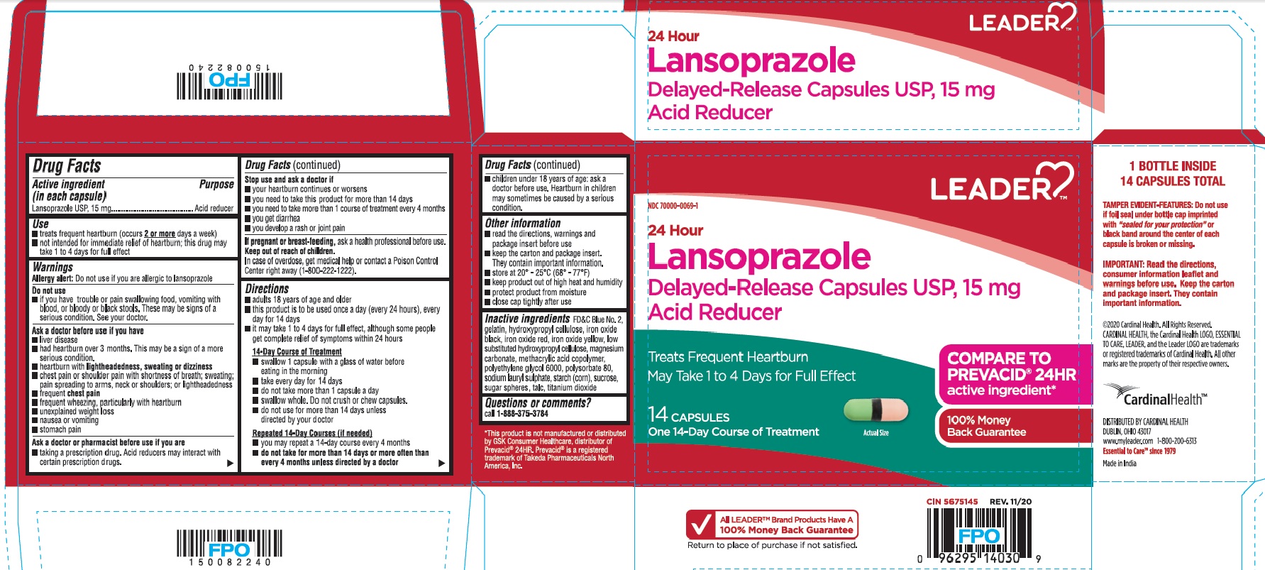 NDC 70000-0069-01 Lansoprazole 15 mg/1 Details | HelloPharmacist