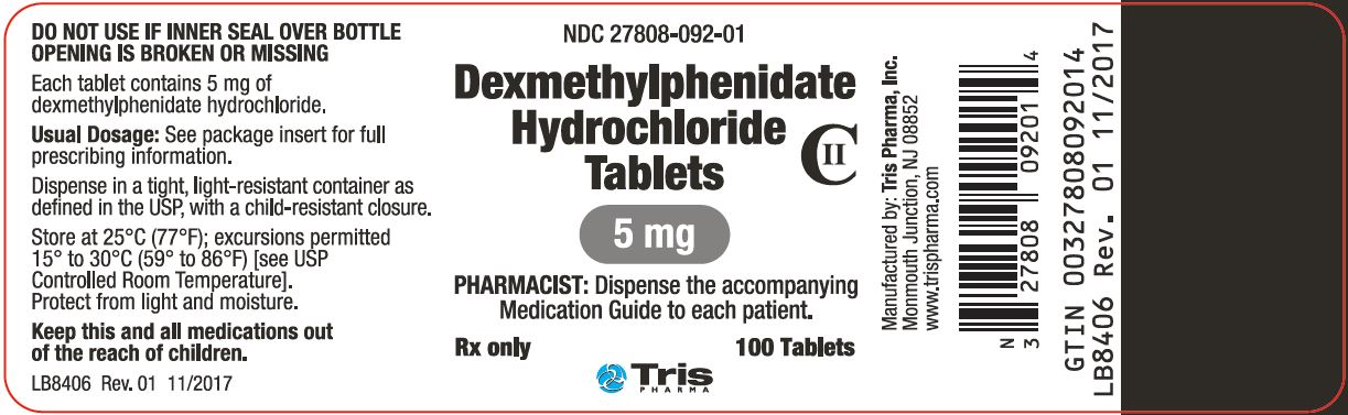 NDC 27808-0092-01 Dexmethylphenidate Hydrochloride 5 mg/1 Details ...
