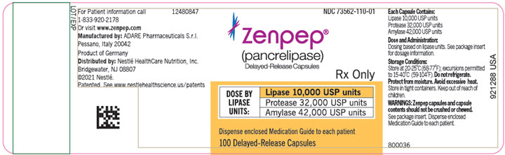 NDC 73562-0113-01 Zenpep 14000; 3000; 10000 [USP'U]/1; [USP'U]/1; [USP ...