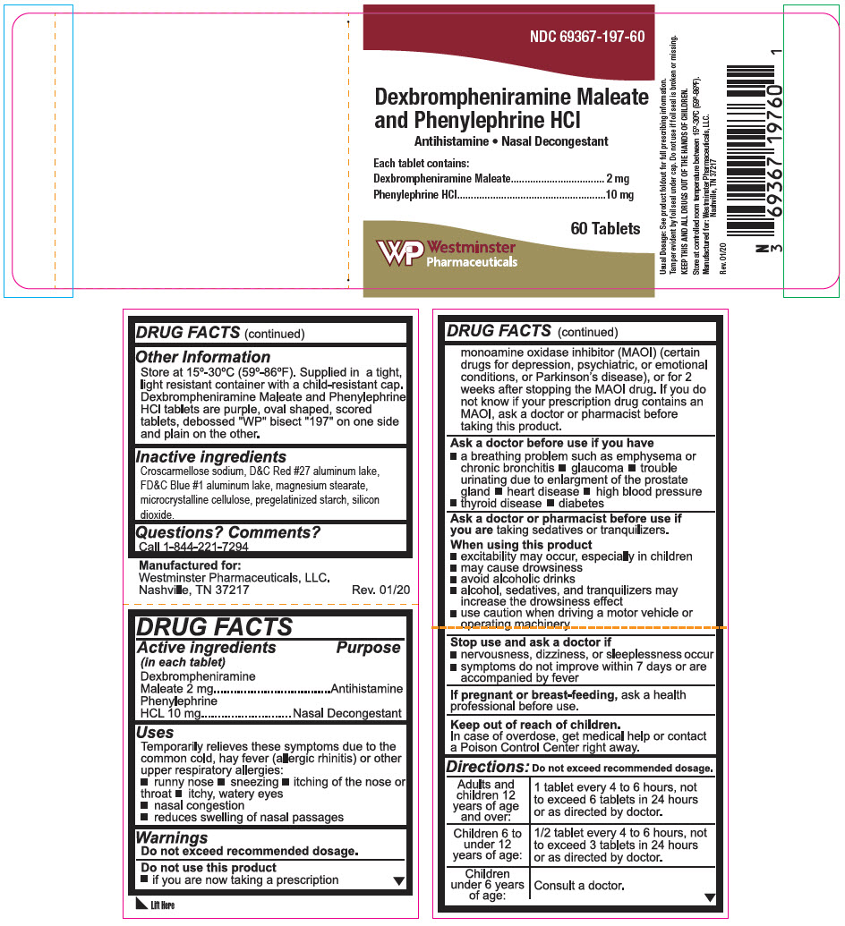 NDC 69367-0197-60 Dexbrompheniramine Maleate and Phenylephrine ...