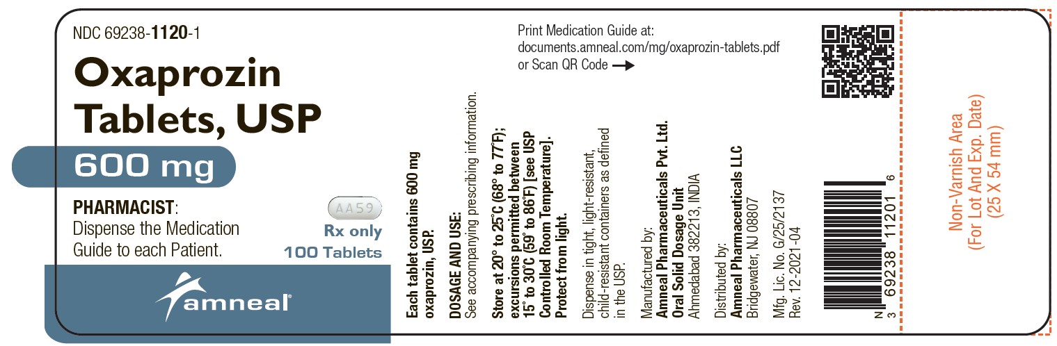 NDC 69238-1120-01 Oxaprozin 600 mg/1 Details | HelloPharmacist