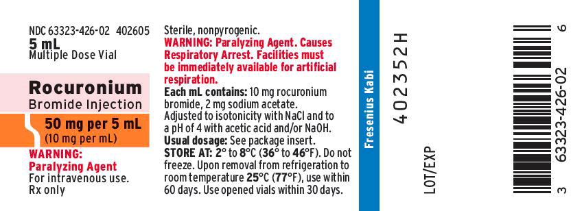 NDC 63323-0426-10 Rocuronium 10 mg/mL Details | HelloPharmacist