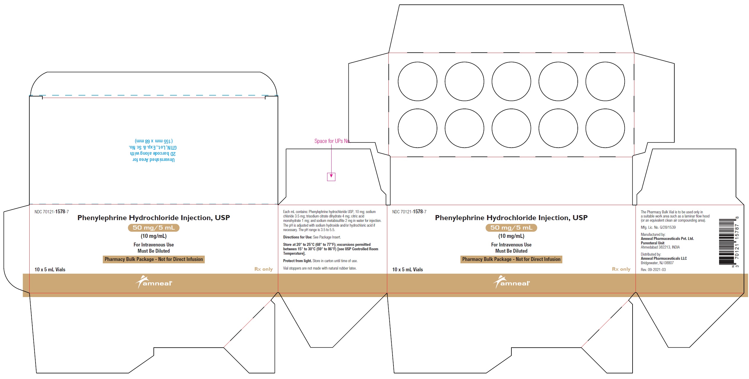 NDC 70121-1578-07 Phenylephrine hydrochloride 10 mg/mL Details | HelloPharmacist