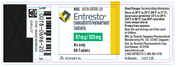 NDC 00078-0696-20 ENTRESTO 97; 103 mg/1; mg/1 Details | HelloPharmacist