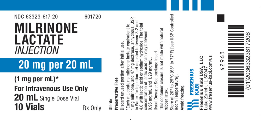 NDC 63323-0617-10 Milrinone Lactate 1 mg/mL Details | HelloPharmacist