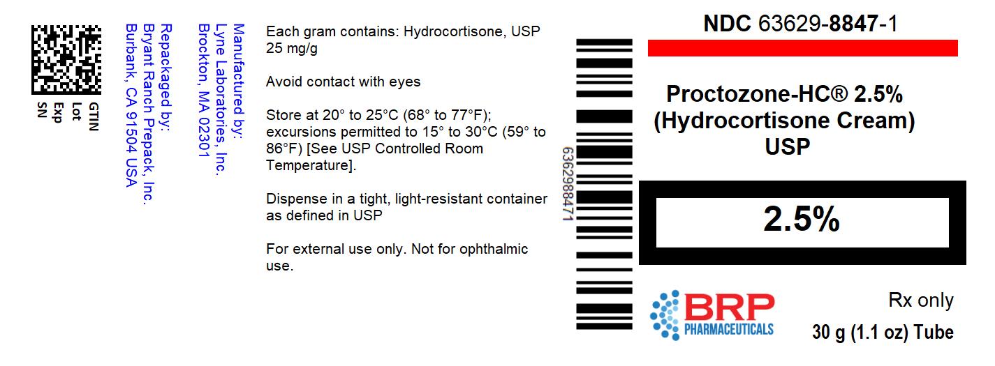 NDC 63629-8847-01 PROCTOZONE-HC 25 mg/g Details | HelloPharmacist