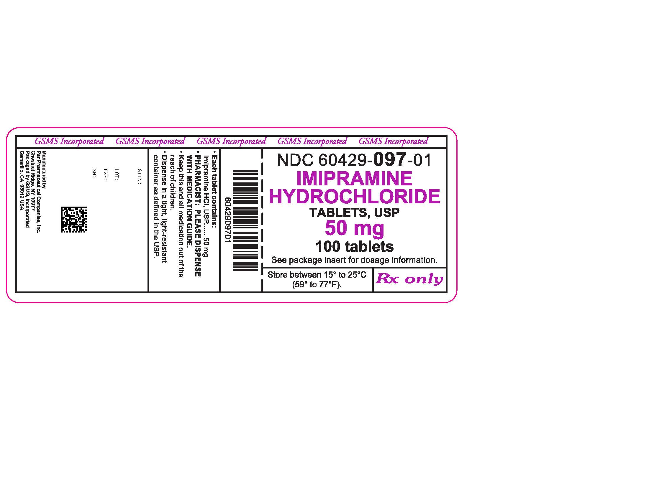 NDC 60429-0095-01 Imipramine Hydrochloride 10 mg/1 Details ...