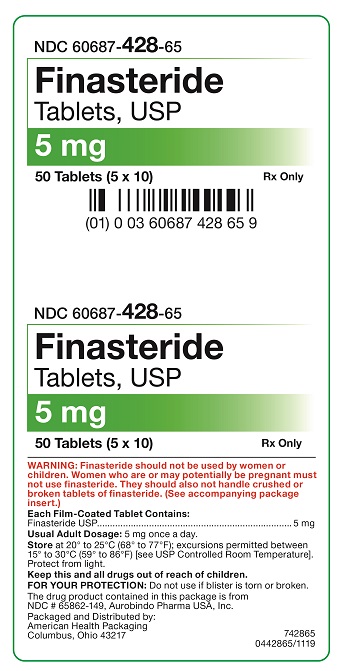 NDC 60687-0428-01 Finasteride 5 mg/1 Details | HelloPharmacist