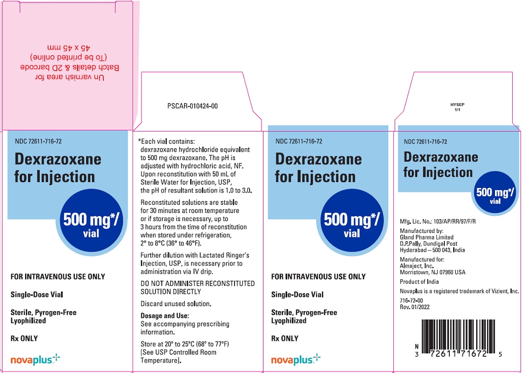 NDC 72611-0716-01 Dexrazoxane 500 mg/50mL Details | HelloPharmacist