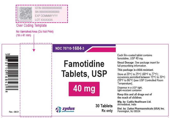 NDC 70710-1684-01 Famotidine 40 mg/1 Details | HelloPharmacist