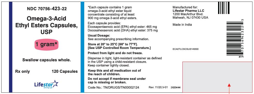 NDC 70756-0423-22 OMEGA-3-ACID ETHYL ESTERS 1 g/1 Details | HelloPharmacist