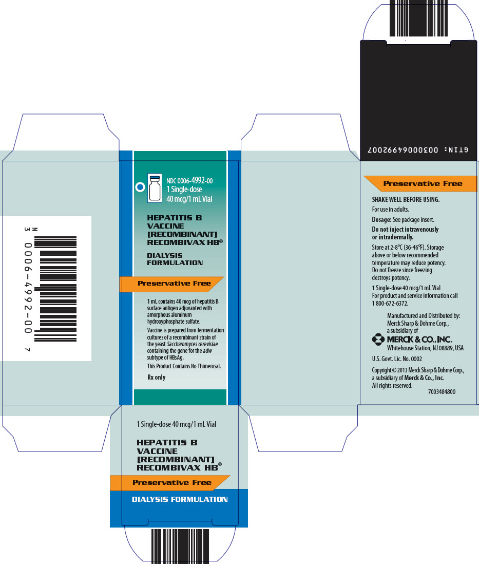 NDC 00006-4992-00 RECOMBIVAX HB 40 ug/mL Details | HelloPharmacist
