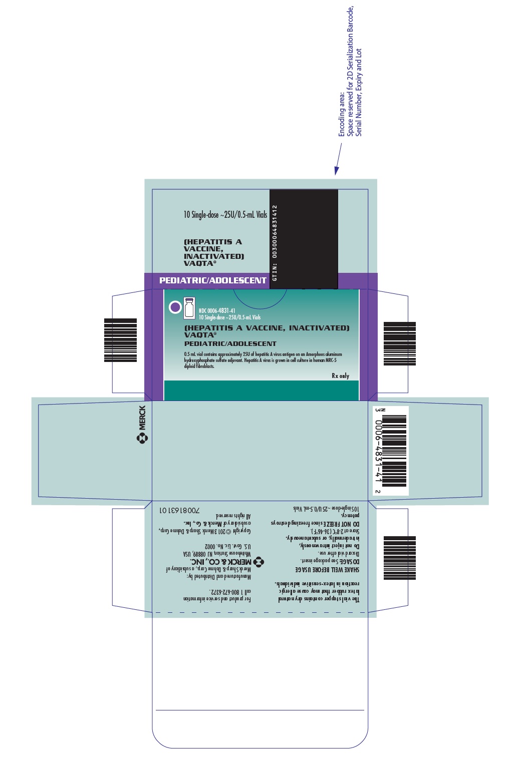 NDC 00006-4095-02 VAQTA 25 [iU]/.5mL Details | HelloPharmacist