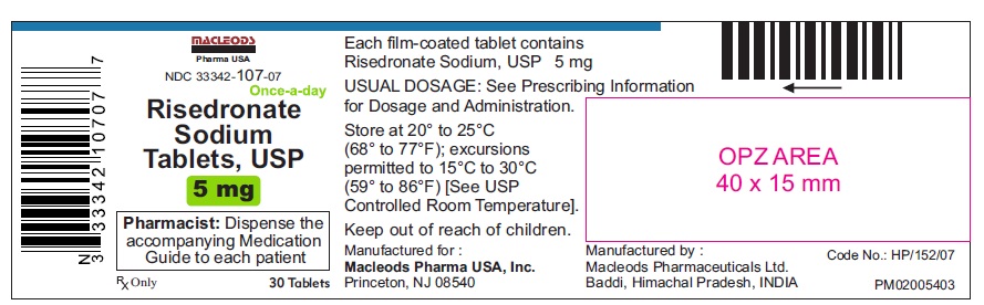 NDC 33342-0108-07 Risedronate Sodium 30 mg/1 Details | HelloPharmacist