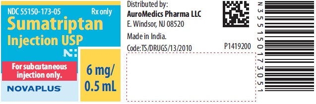 NDC 55150-0173-01 Sumatriptan 6 mg/.5mL Details | HelloPharmacist