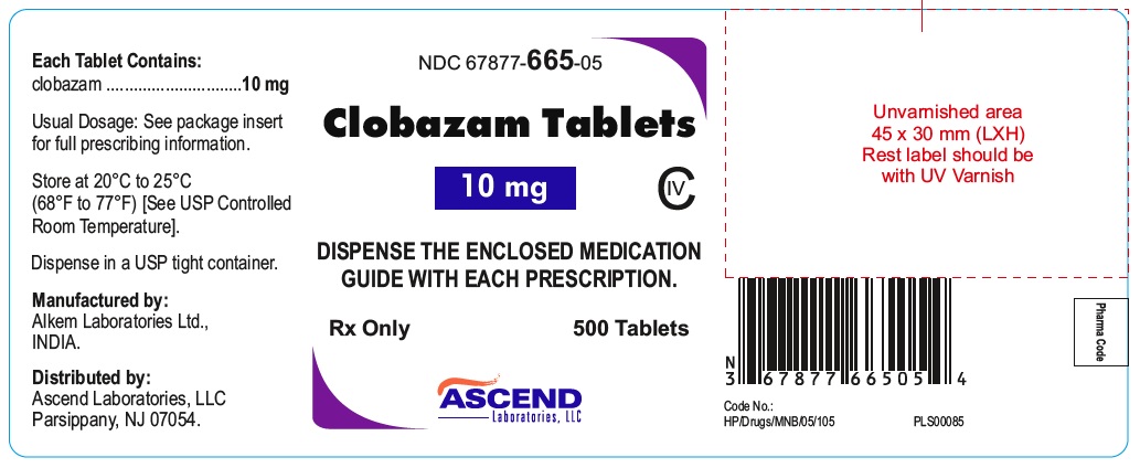 NDC 67877-0665-01 Clobazam 10 mg/1 Details | HelloPharmacist