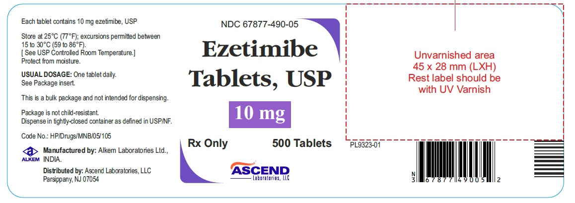 NDC 67877-0490-01 Ezetimibe 10 mg/1 Details | HelloPharmacist