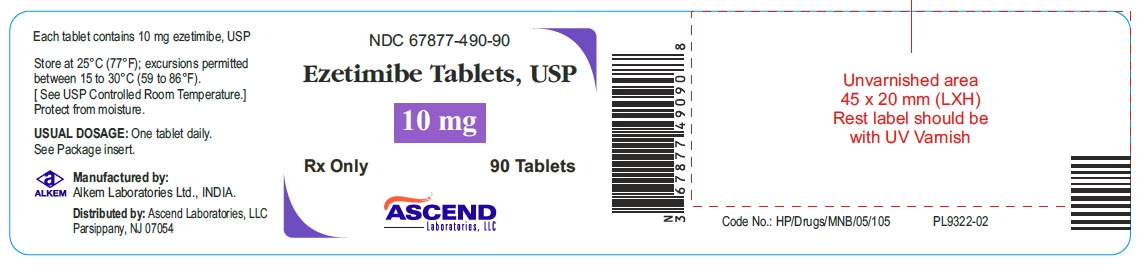 NDC 67877-0490-01 Ezetimibe 10 mg/1 Details | HelloPharmacist