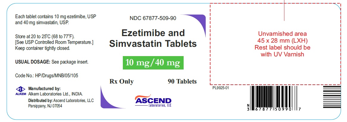 NDC 67877-0507-01 Ezetimibe and Simvastatin 10; 10 mg/1; mg/1 Details ...