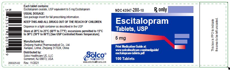 NDC 43547-0281-10 Escitalopram 10 mg/1 Details | HelloPharmacist