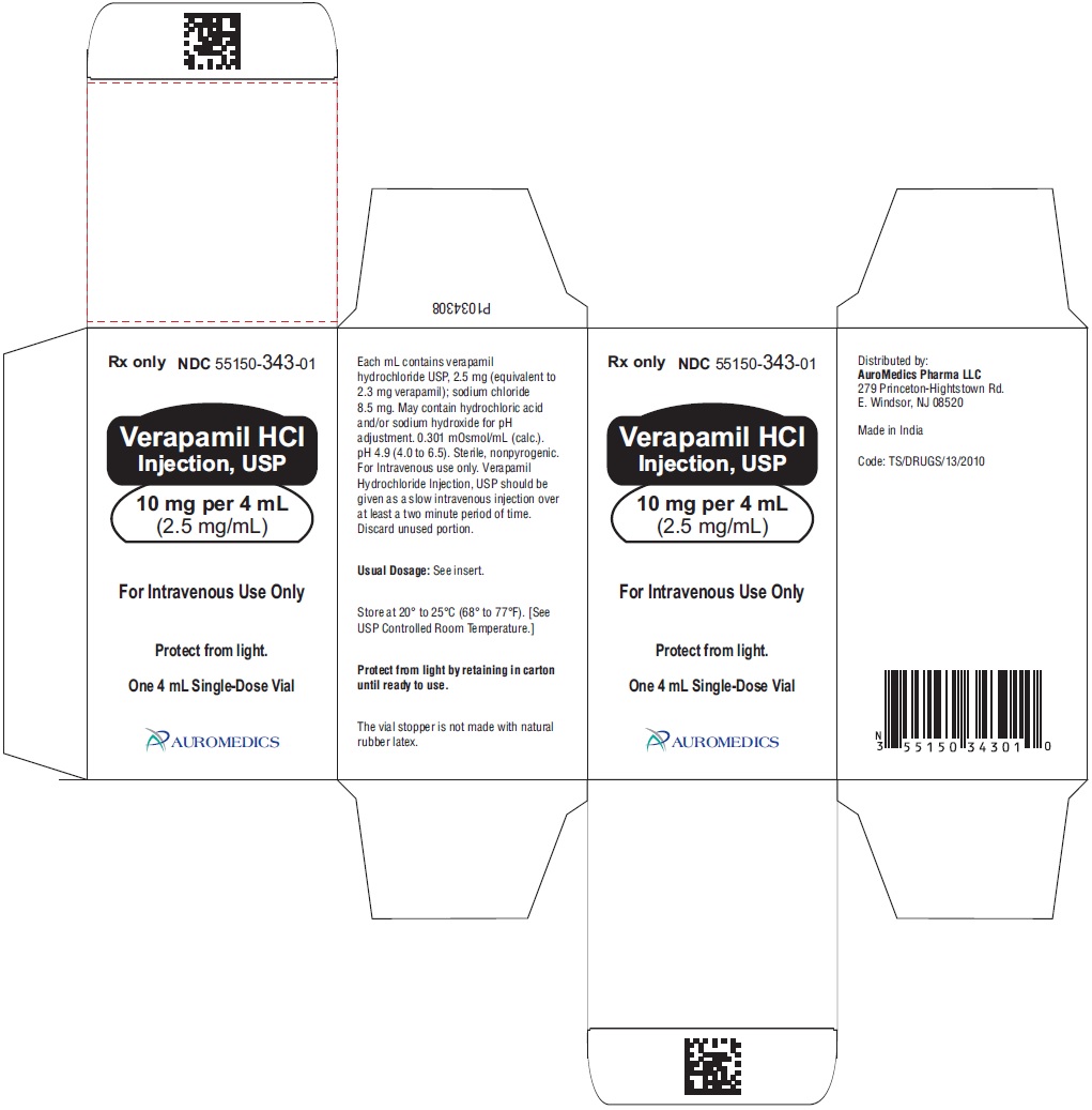 NDC 55150-0342-01 VERAPAMIL HYDROCHLORIDE 2.5 mg/mL Details ...