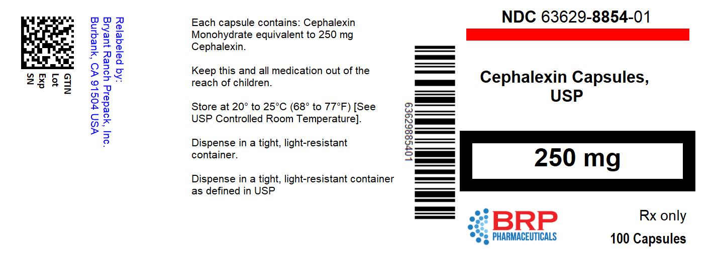 NDC 63629-8854-01 Cephalexin 250 mg/1 Details | HelloPharmacist