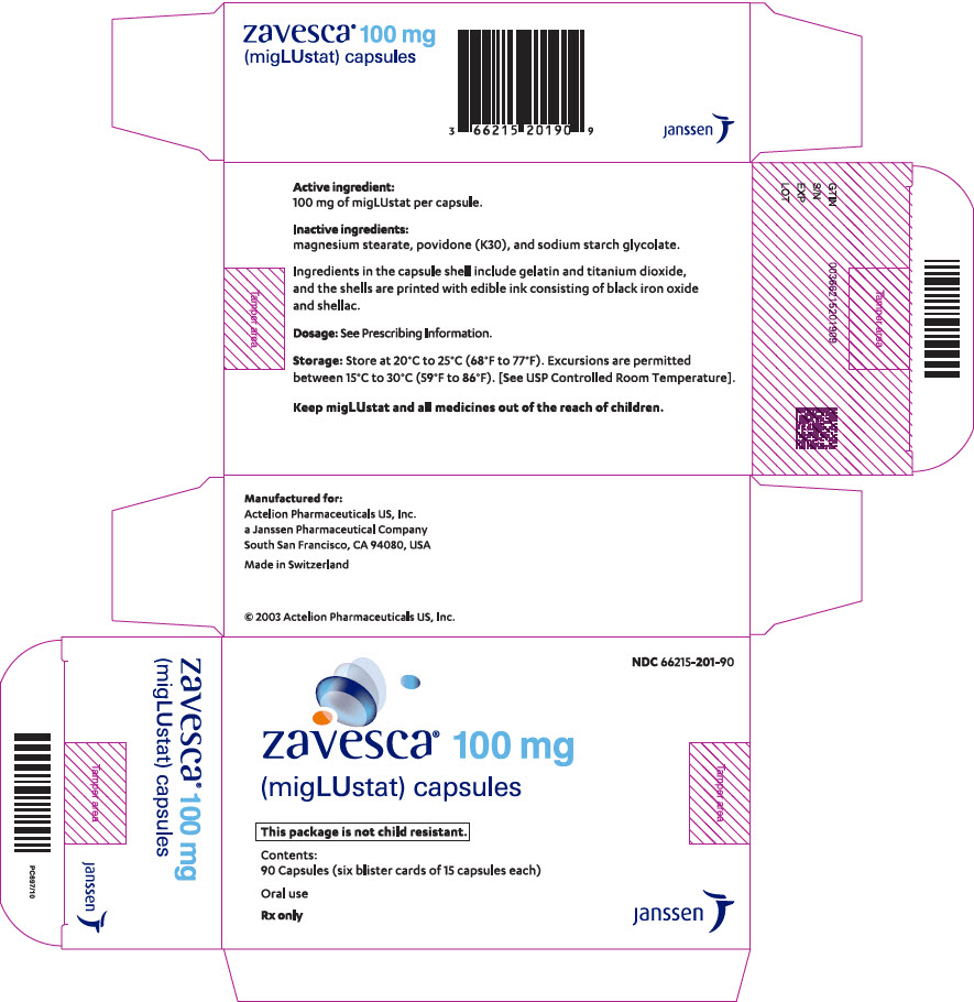 NDC 66215-0201-90 Zavesca 100 mg/1 Details | HelloPharmacist