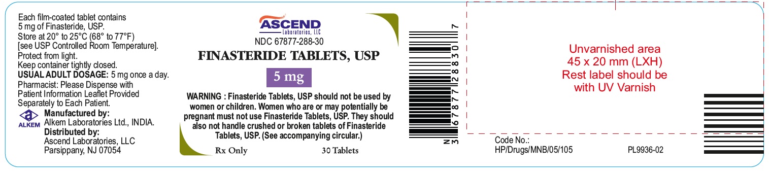 NDC 67877-0288-05 Finasteride 5 mg/1 Details | HelloPharmacist