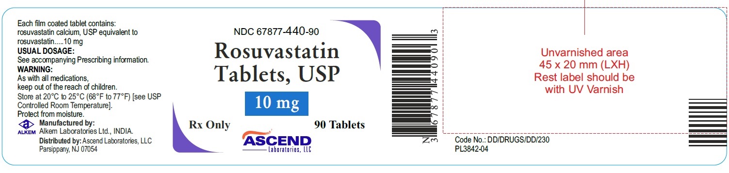 NDC 67877-0440-05 Rosuvastatin Calcium 10 mg/1 Details | HelloPharmacist