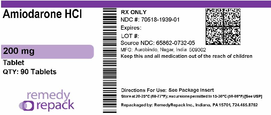 NDC 70518-1939-01 Amiodarone Hydrochloride 200 mg/1 Details ...