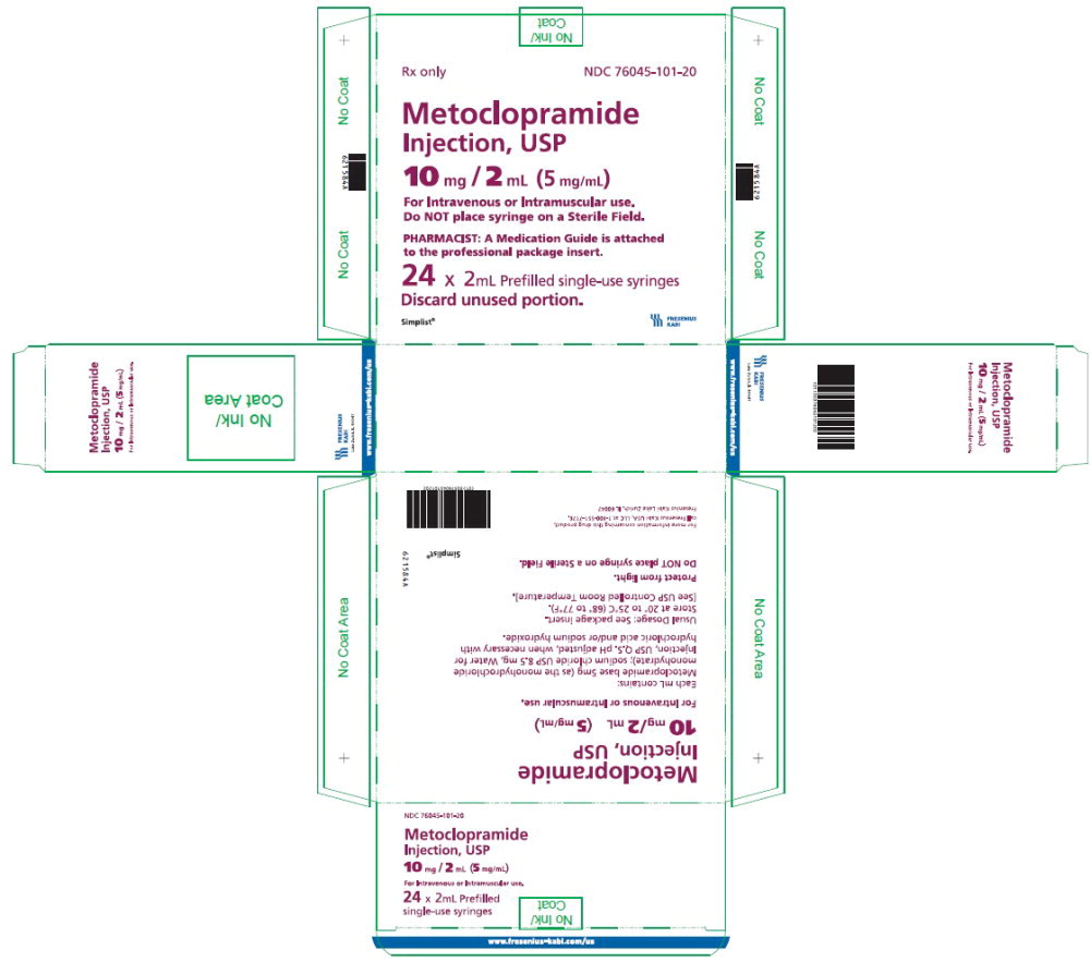NDC 76045-0101-20 Metoclopramide 10 mg/2mL Details | HelloPharmacist