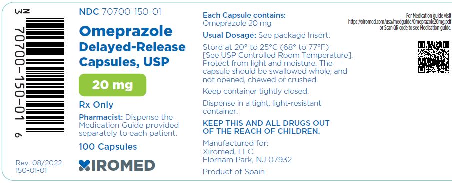 NDC 70700-0150-10 Omeprazole 20 mg/1 Details | HelloPharmacist