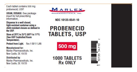 NDC 10135-0541-01 Probenecid 500 mg/1 Details | HelloPharmacist