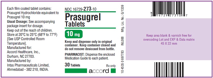 NDC 16729-0273 Prasugrel 10 mg/1 Details | HelloPharmacist