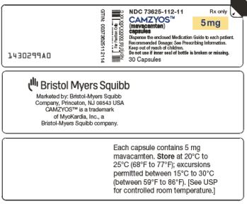 NDC 73625-0112-11 CAMZYOS 5 mg/1 Details | HelloPharmacist