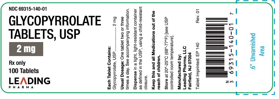 NDC 69315-0139-01 Glycopyrrolate 1 mg/1 Details | HelloPharmacist