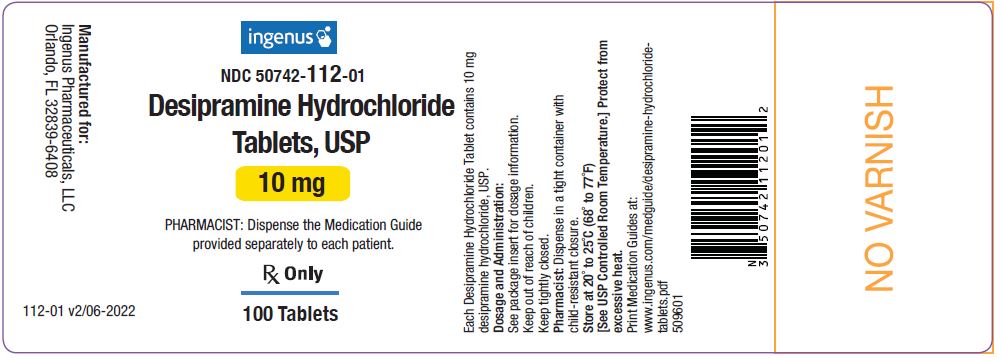 NDC 50742-0113-01 DESIPRAMINE HYDROCHLORIDE 25 mg/1 Details ...