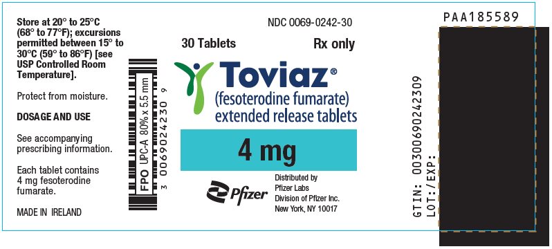 NDC 00069-0242-30 Toviaz 4 mg/1 Details | HelloPharmacist